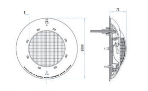 AstralPool 100W / 12V Halogen bulb Underwater Flat Light Supplier ...